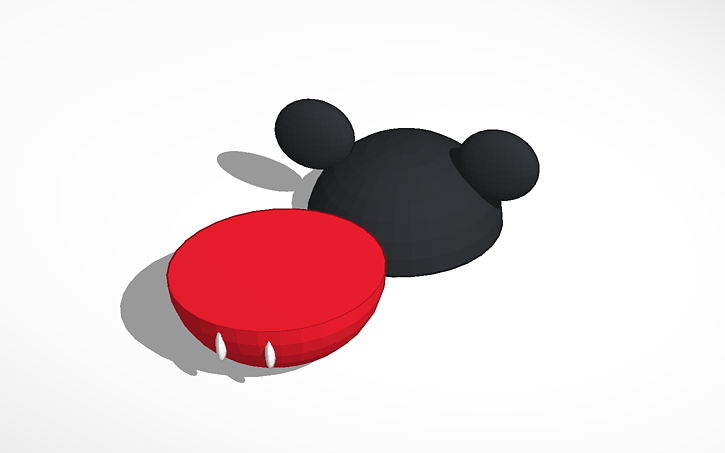 3D design Micky Mouse - Tinkercad