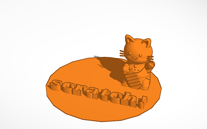 3D design Scratch! With a cat | Tinkercad