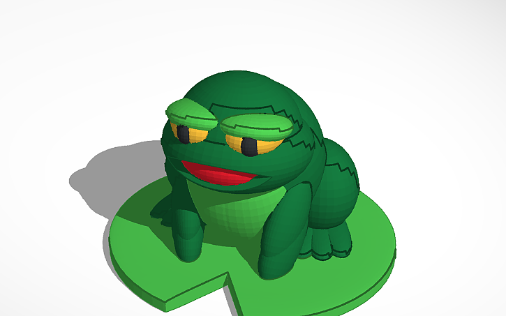 3D design Croak the Frog - Tinkercad