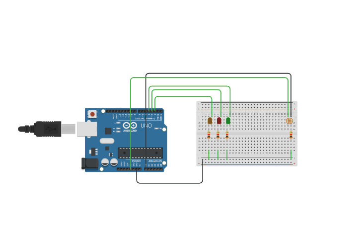 Circuit design LED 1 | Tinkercad