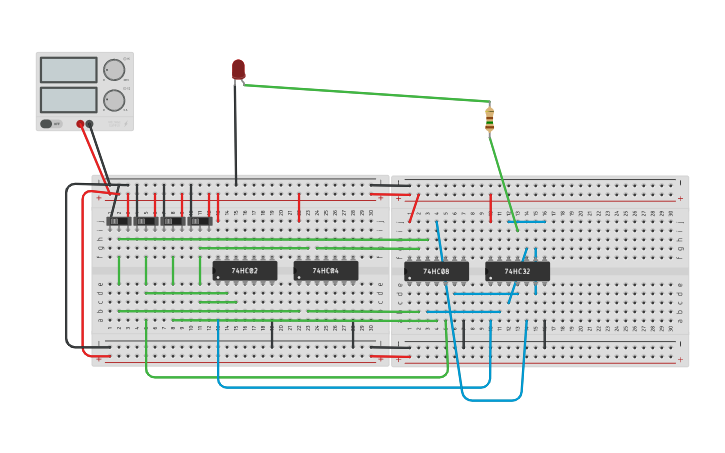 Circuit design Segmento a - Tinkercad