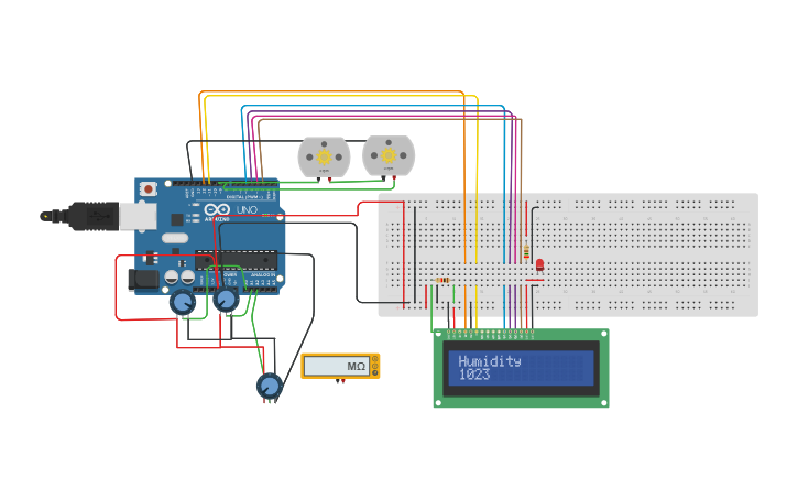 Circuit design Smart Home Garden Irrigation System | Tinkercad