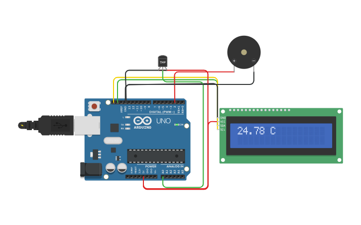Circuit design weather watcher - Tinkercad