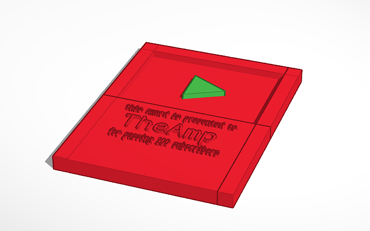 3D design Play Button Model | Tinkercad