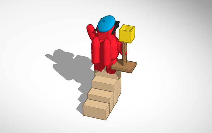 3D design Artist with trophy - Tinkercad