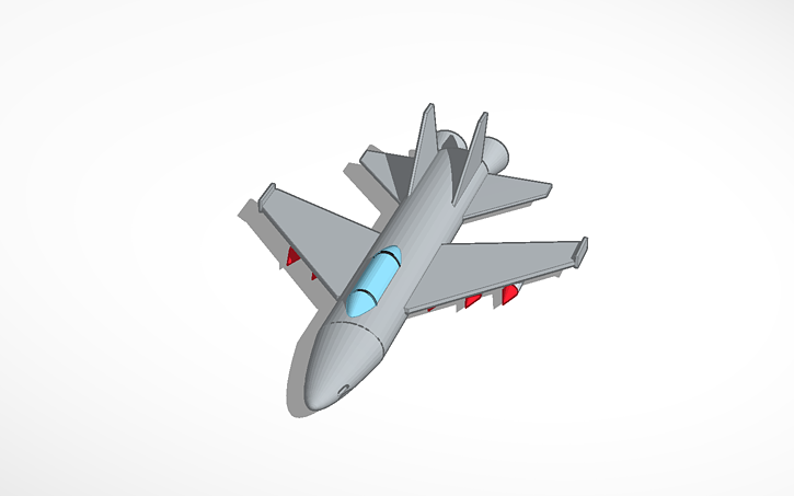 3D design Fighter Jet | Tinkercad