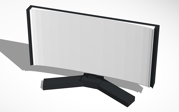3D design Curved TV - Tinkercad