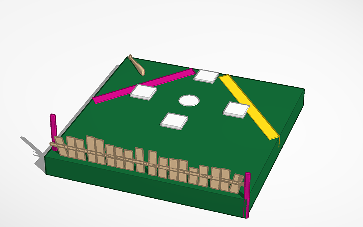 3D design baseball field, inf 301 - Tinkercad