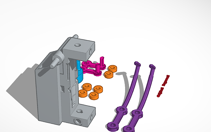 3D design Rope Climbing Robot for Printing - Tinkercad