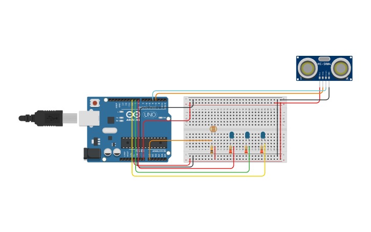 Circuit design AUTOMATIC STREET LIGHT - Tinkercad