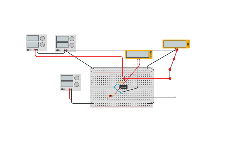 Circuit design Current to Voltage converter using OPAMP - Tinkercad