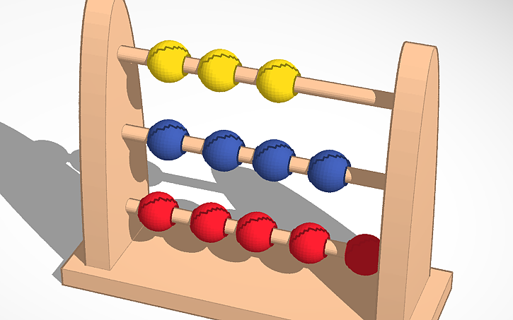 3D design Simple Abacus - Tinkercad