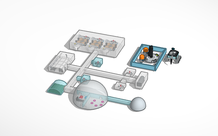 3D design airbus moon base YMEA | Tinkercad