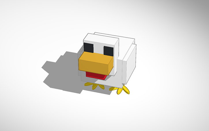 3D design minecraft chicken - Tinkercad