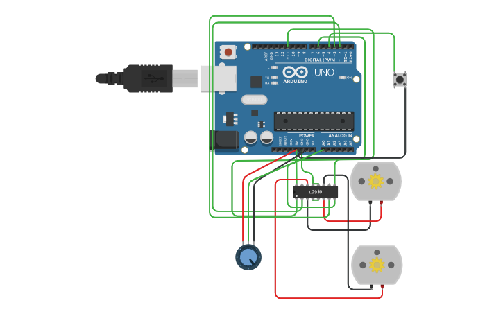 Circuit Design Reversible Dc Motor With Pwm Tinkercad