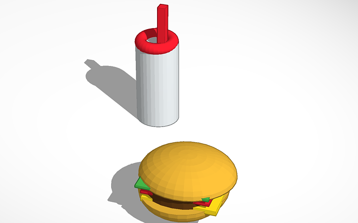 3D design hamburger #food | Tinkercad