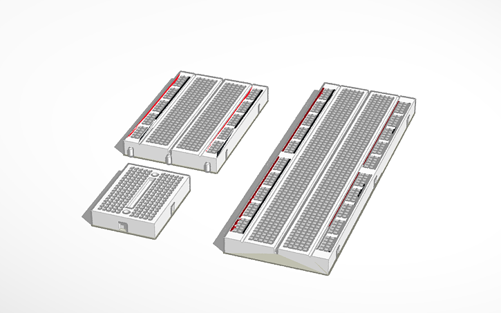 3D design breadboard - Tinkercad