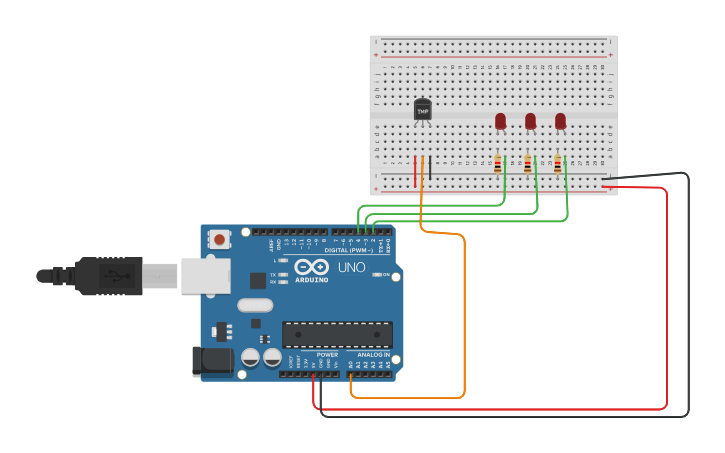 Circuit design Temperature sensor interfacing with Arduino uno - Tinkercad Circuit design Temperature sensor interfacing with Arduino uno - Tinkercad