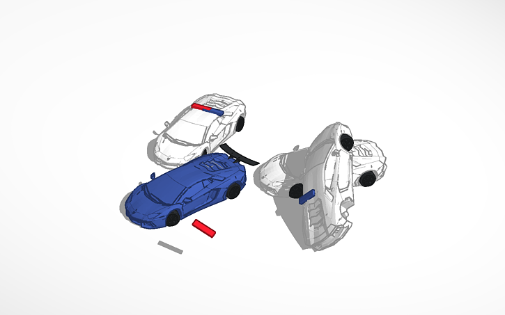 3D design COPY!! Lambo chase - Tinkercad