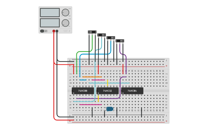 Circuit design Logic Expression to Tinkercad | Tinkercad