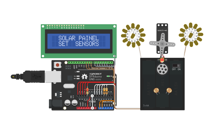 Circuit design SOLAR PANEL - Tinkercad