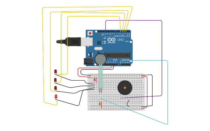 Circuit Design Force Detector Tinkercad