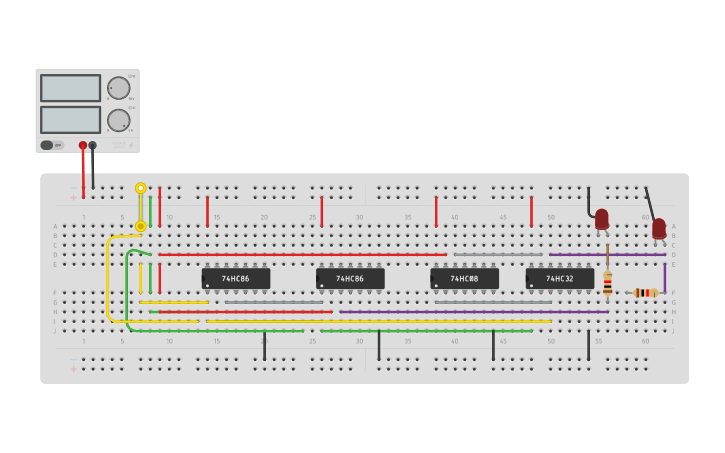 Circuit Design Full Adder Masih Ragu Tinkercad