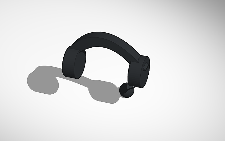 3D design Headphones With Microphone - Tinkercad