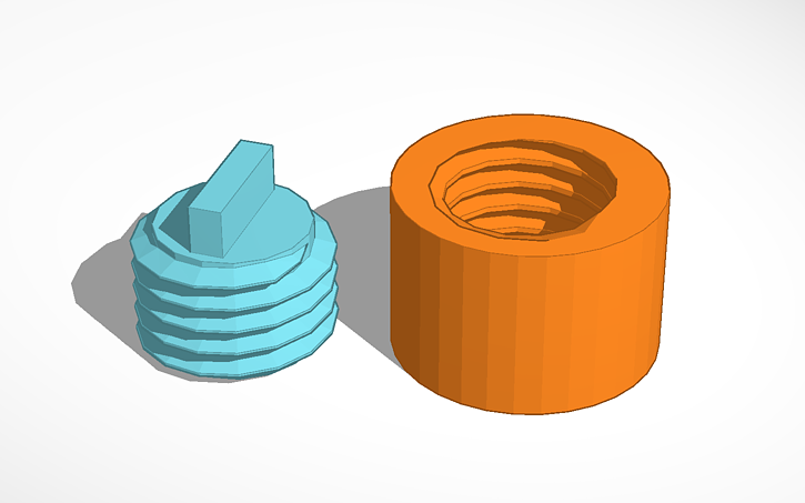 3D design Clark screw cap and seat - Tinkercad