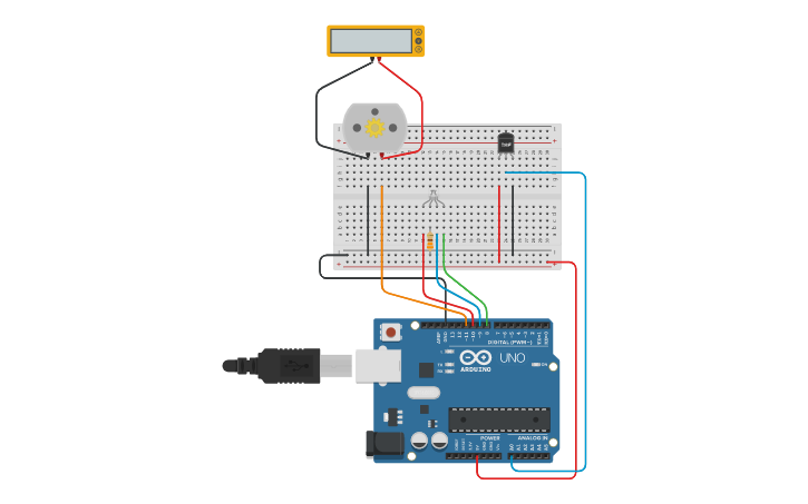 Circuit design 12. Multimeter | Tinkercad