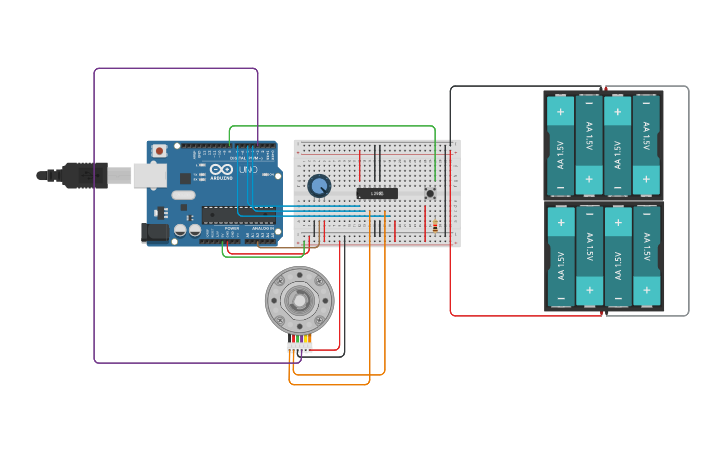 Circuit design DC motor with Encoder - Tinkercad