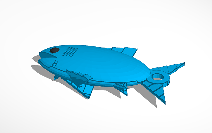 3D design Little blue fish - Tinkercad