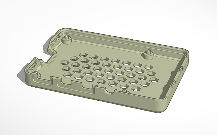 3D design Raspberry Pi 4 - Hats/Tall W/Fan - BOTTOM | Tinkercad
