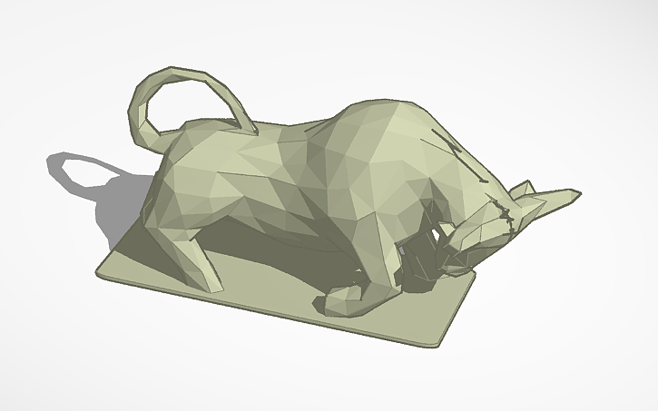 3D design bull base - Tinkercad