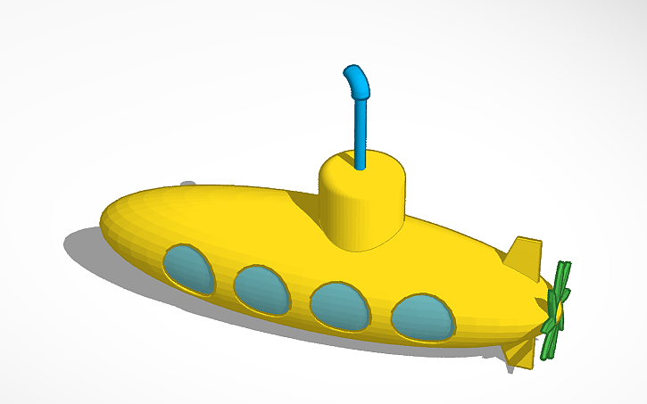3D design Submarine - Tinkercad