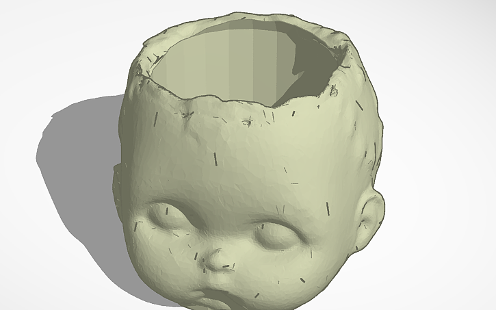 3D design Doll Head 1 - Tinkercad