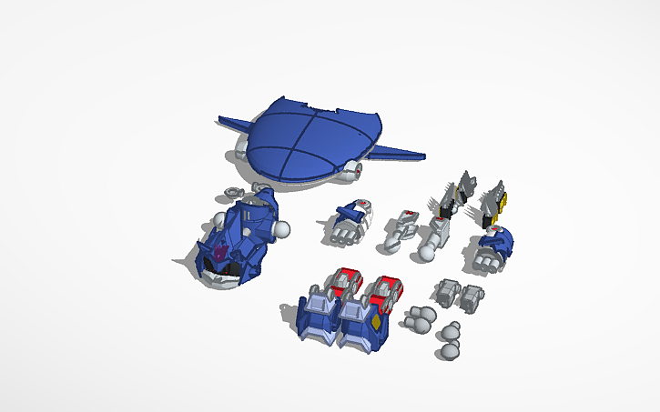 3D design metal sonic transformer. - Tinkercad
