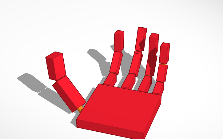 3D design hand - Tinkercad