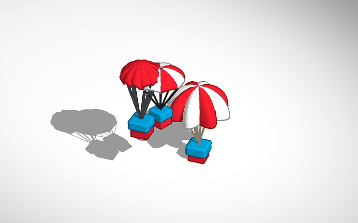 3D design PARACHUTE - Tinkercad