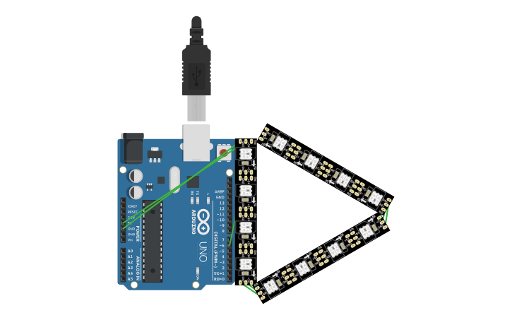 Circuit Design Neopixel Strip Tinkercad