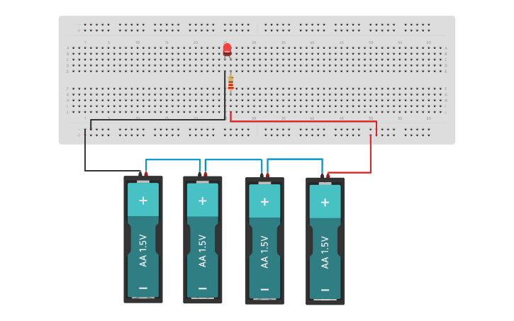 Circuit design LED Básico - Tinkercad