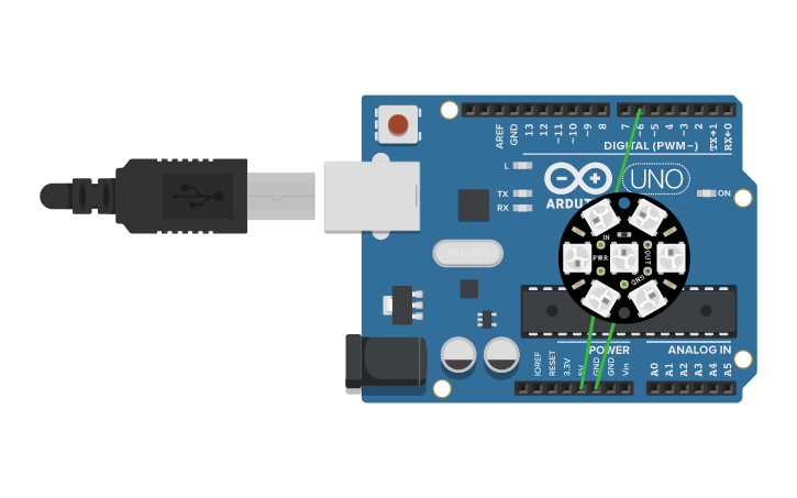 Circuit design neopixel jewel - Tinkercad