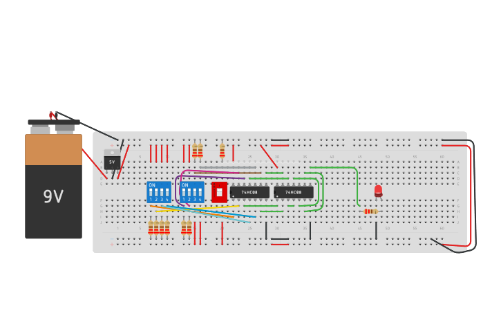 Circuit design Draw or Win tic tac toe | Tinkercad
