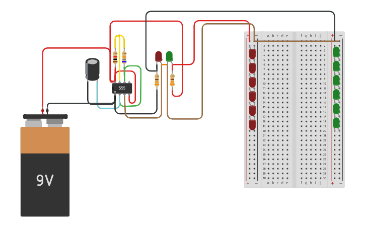 Circuit Design Led Flasher Circuit With A 555 Timer Ic Tinkercad