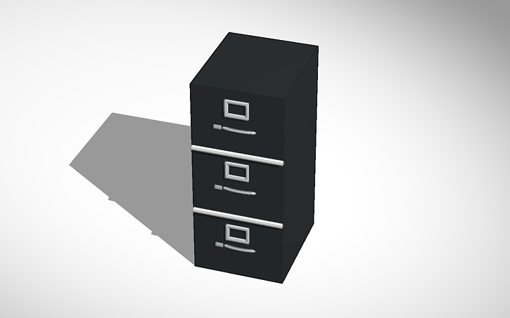 3D design File Cabinet - Tinkercad
