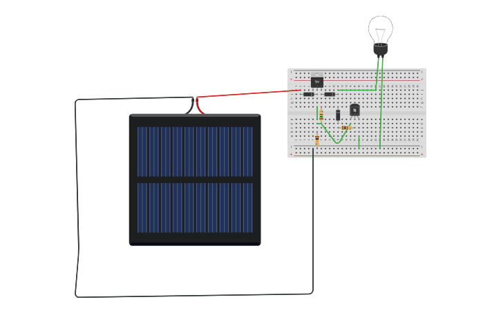 Circuit design Solar Phone Charger - Tinkercad