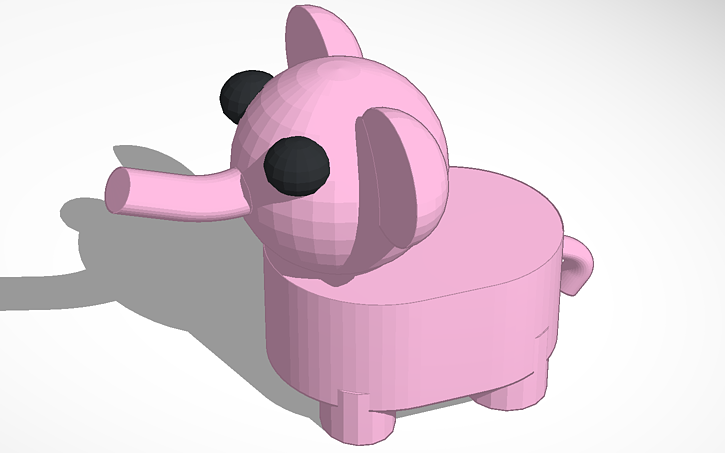 3D design Cute Baby Elephant | Tinkercad
