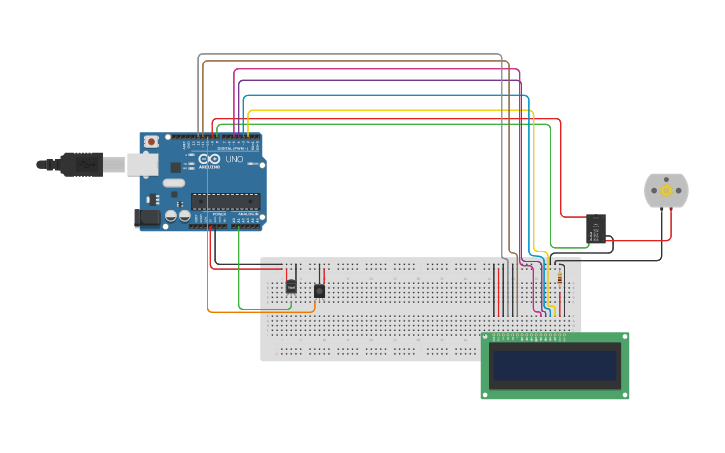 Circuit Design Temperature Sensor And Fan Tinkercad