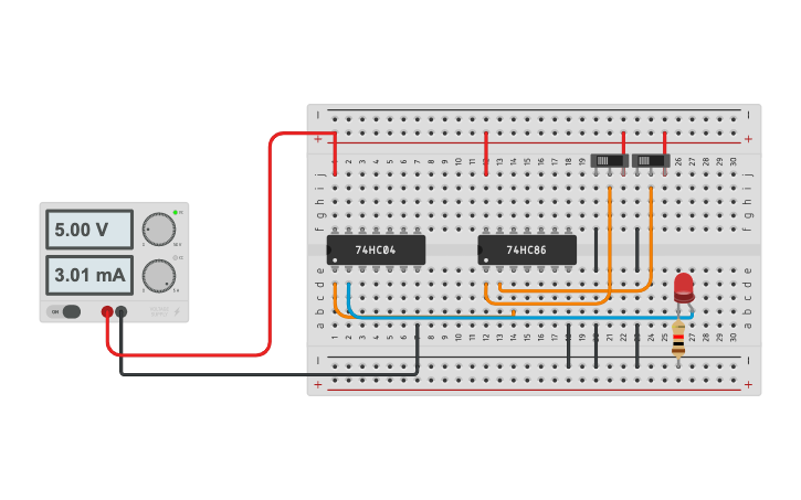 Circuit design Xnor Gate - Tinkercad