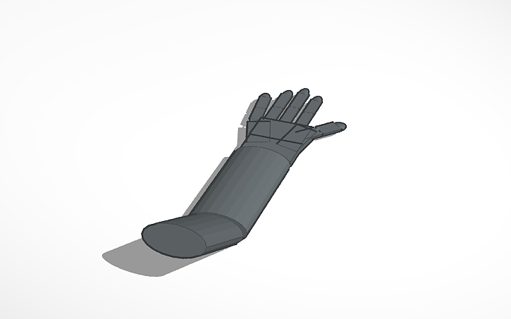 3D design prosthetic hand - Tinkercad